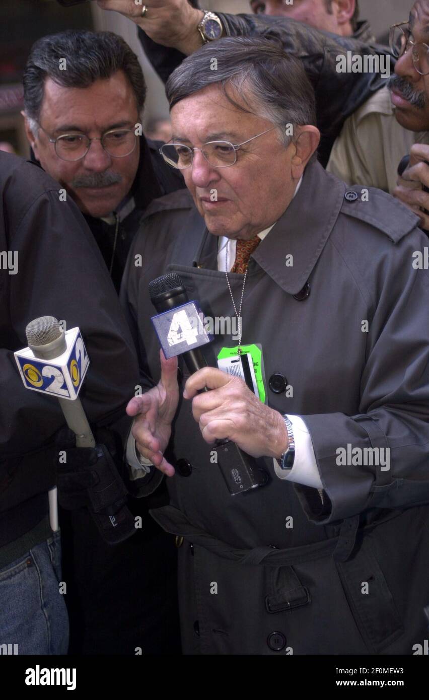 WNBC Senior Reporter Gabe Pressman at the Columbus Day Parade on ...