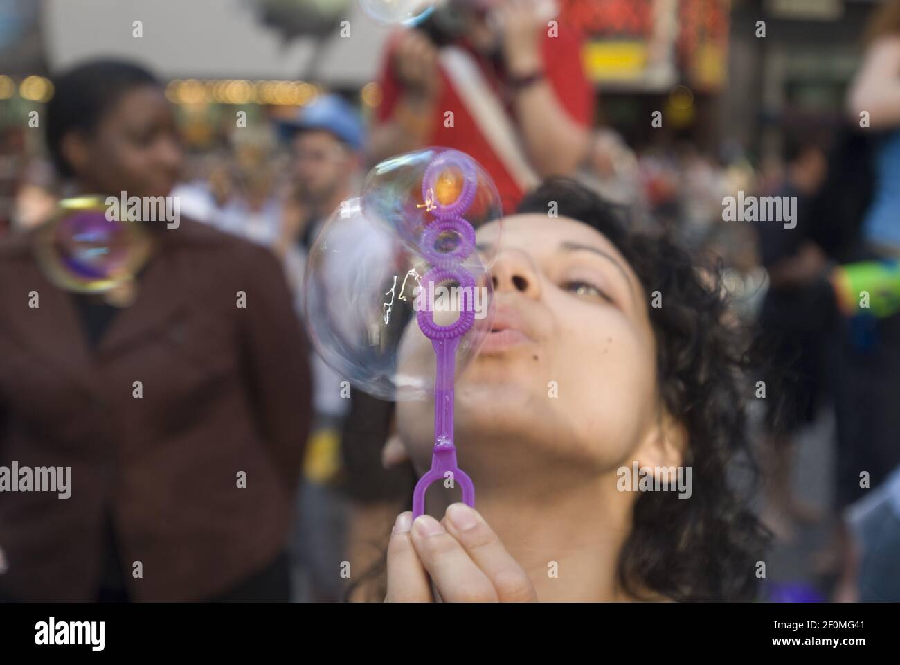 Hundreds of people gather in Times Square in New York to launch ...