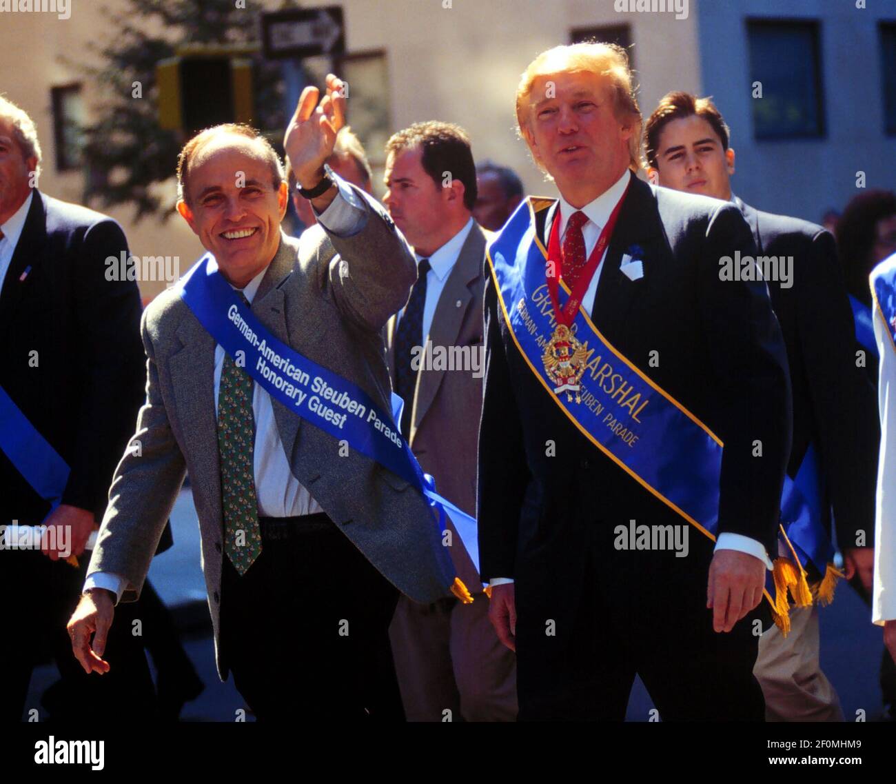 NYC Mayor Rudy Giuliani (L) and Real Estate Developer Donald Trump (R ...