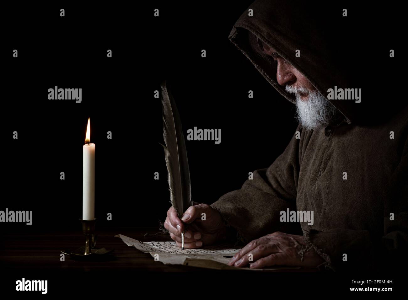 Old man writing letter hi-res stock photography and images - Alamy