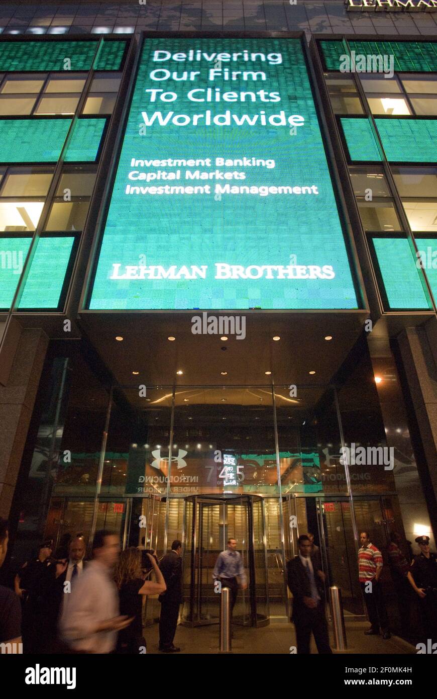 The Lehman Brothers Global headquarters in New York on Monday ...