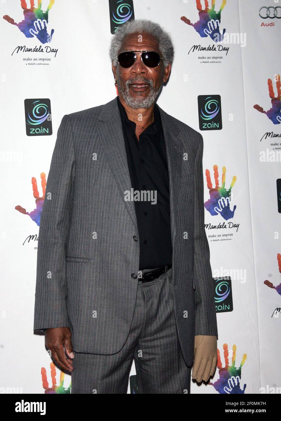 Morgan Freeman arrives for the Mandela Day Concert at Radio City Music ...