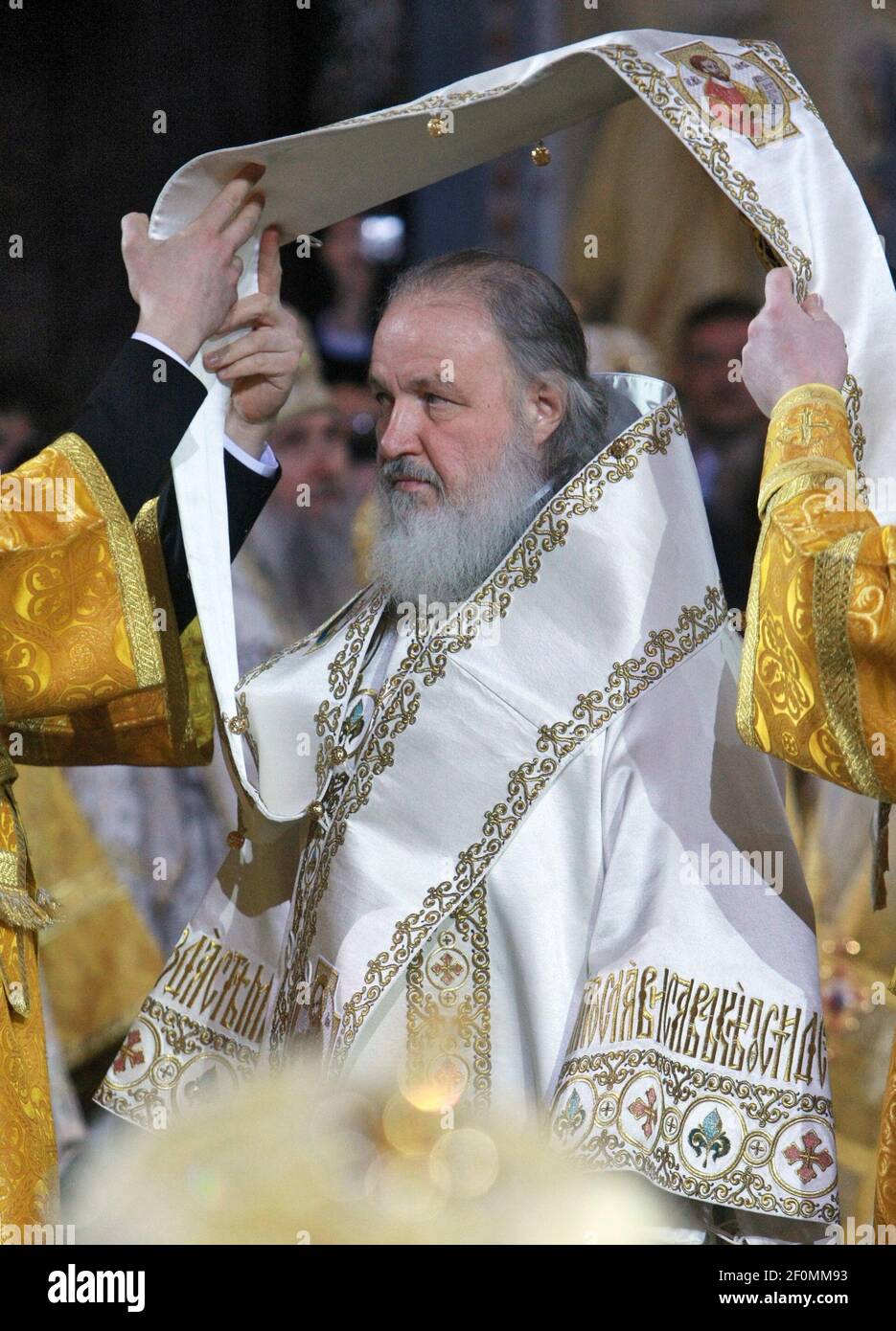 The Newly Elected Patriarch Of Moscow And Russia Kirill Is Erected To