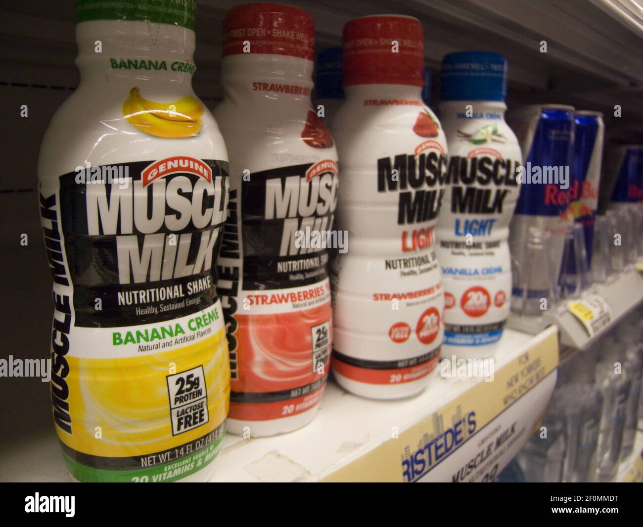 Bottles of Muscle Milk, a nutritional supplement that is popular with ...