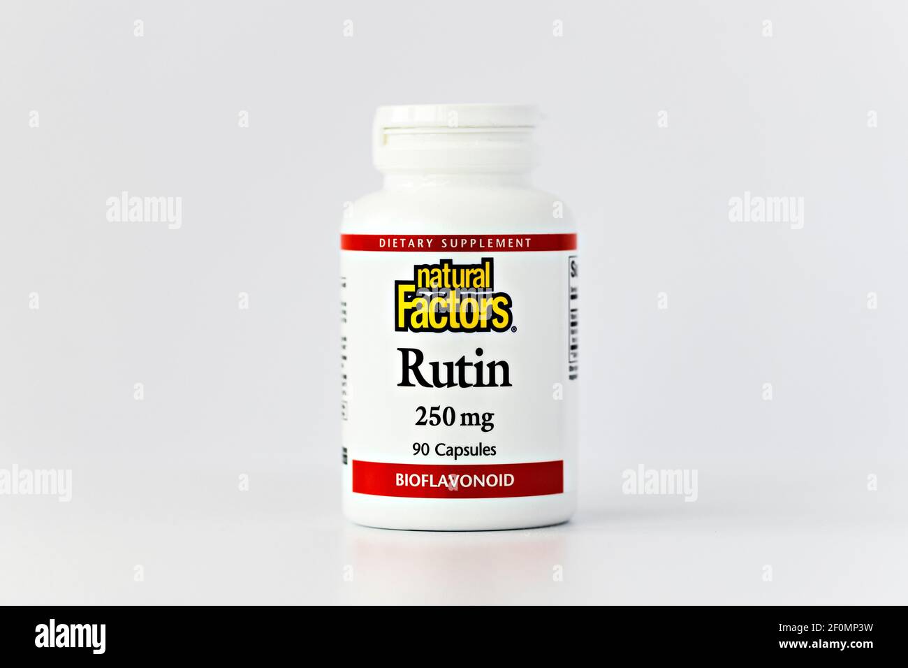 close-up of rutin capsules jar. dietary concept. dietary supplement ...