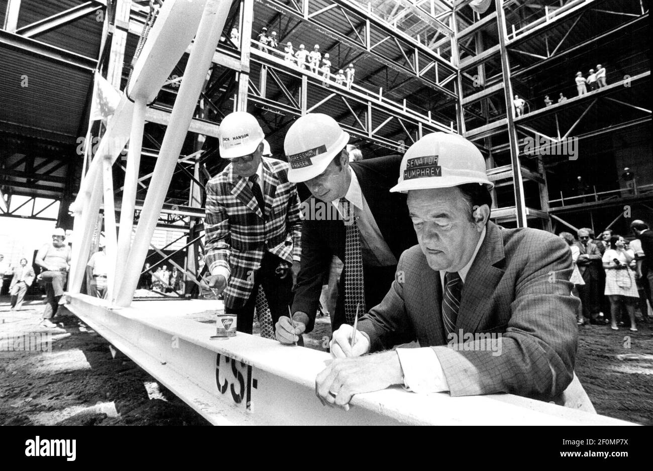 August 7, 1973: Commissioner Richard Hanson, Rep. Donald Fraser and Sen ...