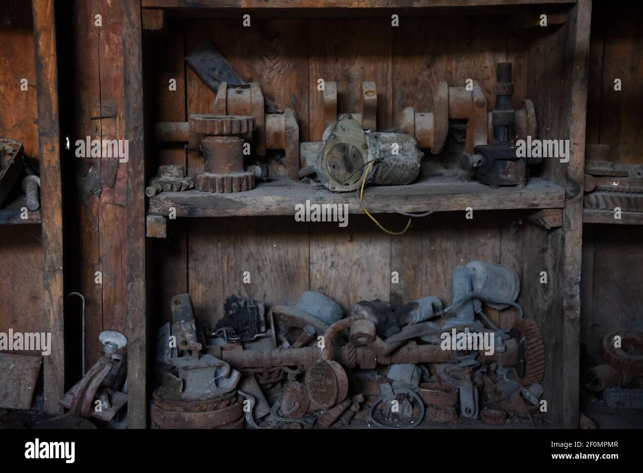 A view of the scrap materials inside a scrap shop in Srinagar ...