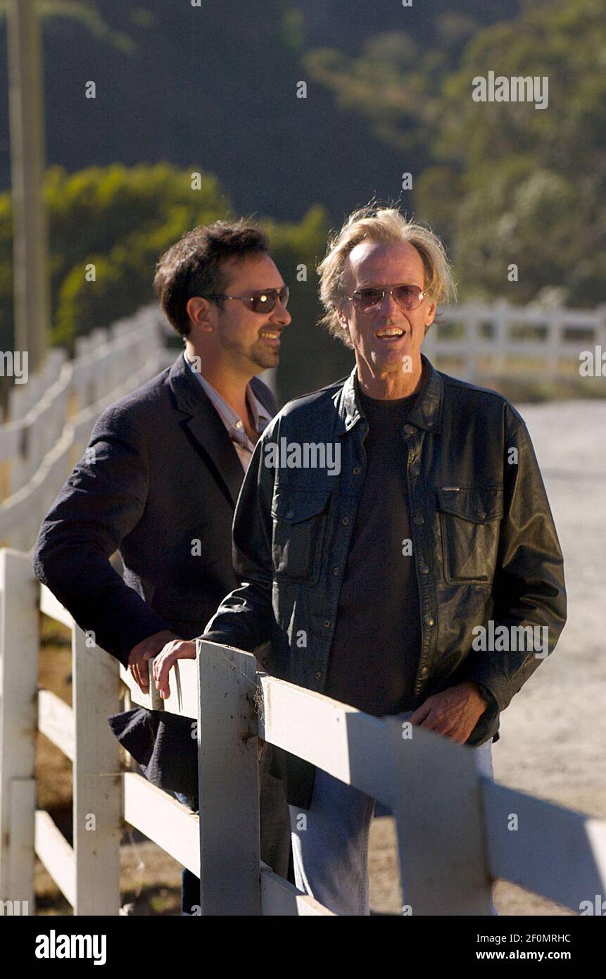 Film director James Mangold, left, and actor Peter Fonda visit Miwok ...