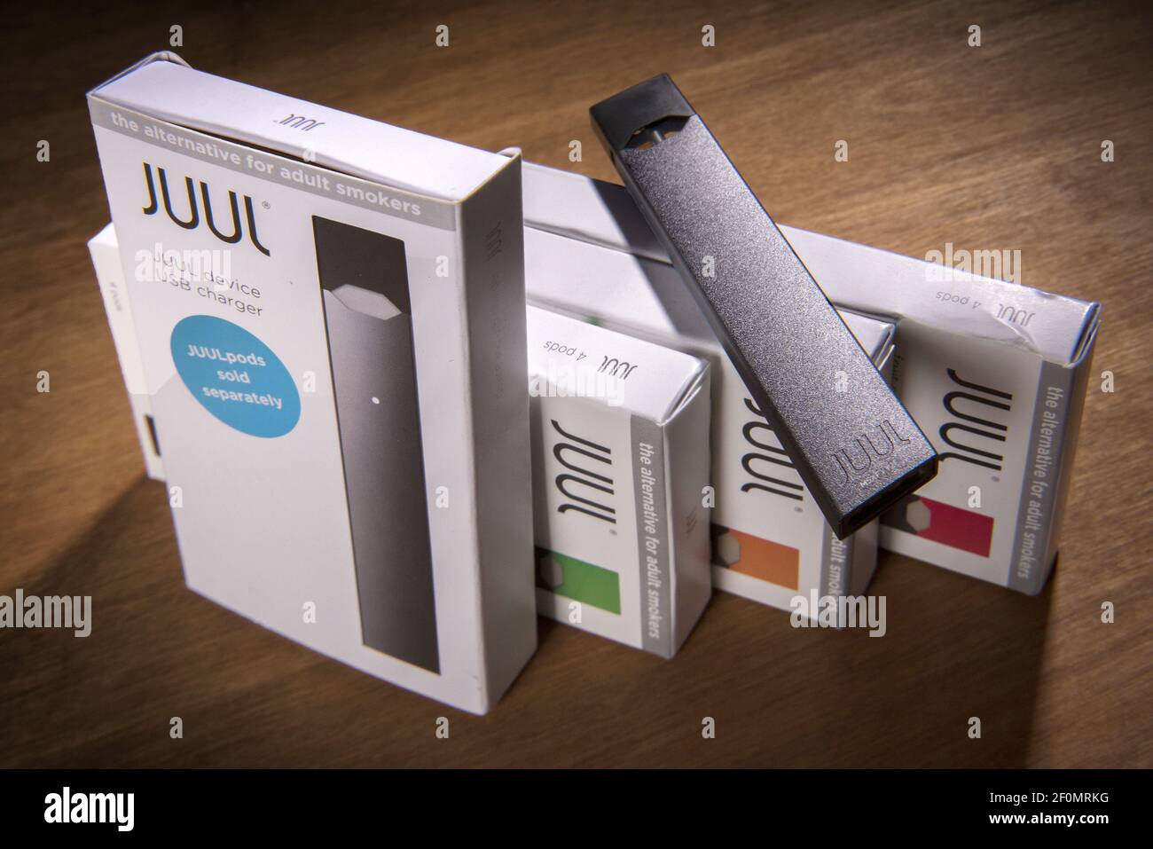 Juul a popular e-cigarette product sold on the market. (Photo by Bill O ...