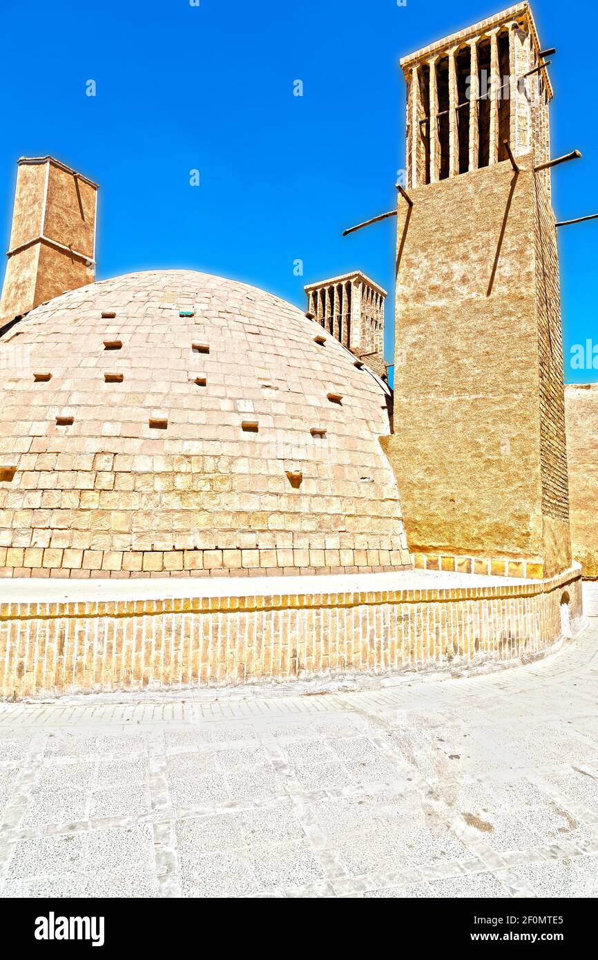 In iran yazd the old wind tower Stock Photo - Alamy
