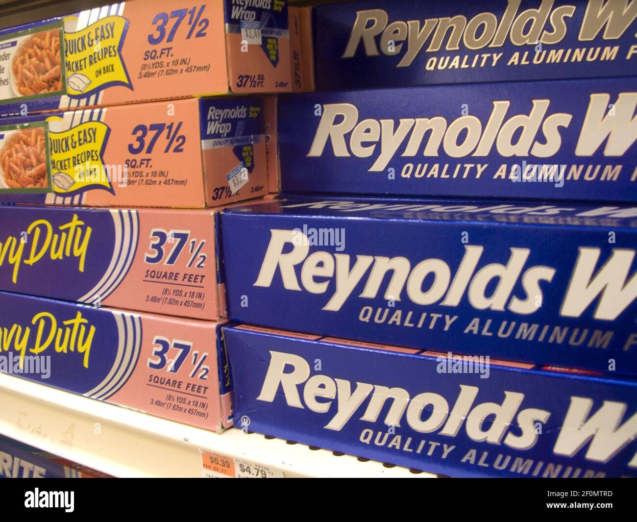 Packages of Reynolds Wrap aluminum foil in a supermarket on December 27 ...