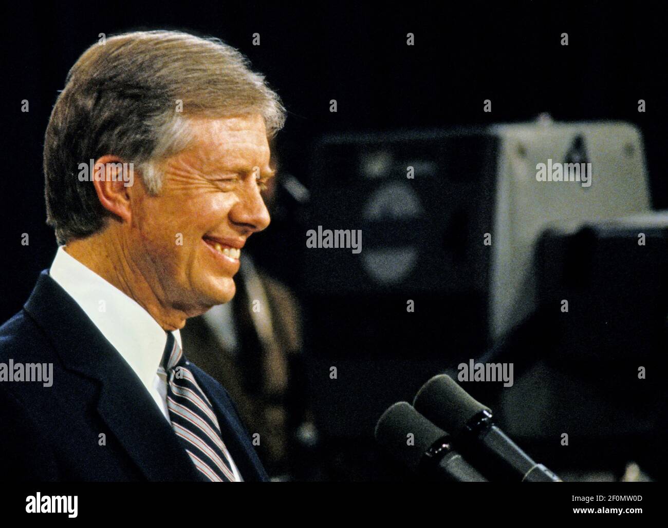 United States President Jimmy Carter holds a press conference at the ...