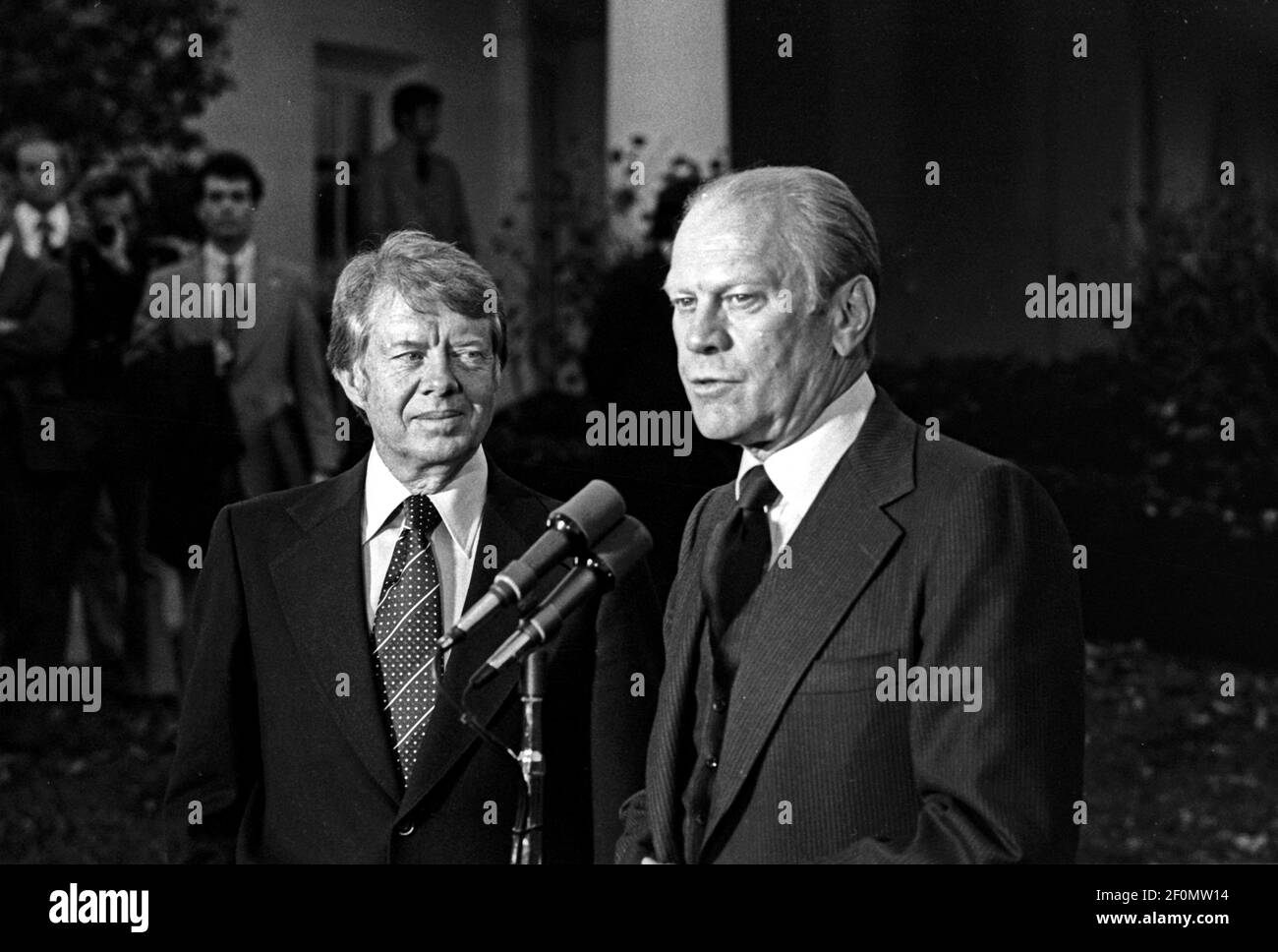 United States President Gerald R. Ford, right, and US President-elect ...
