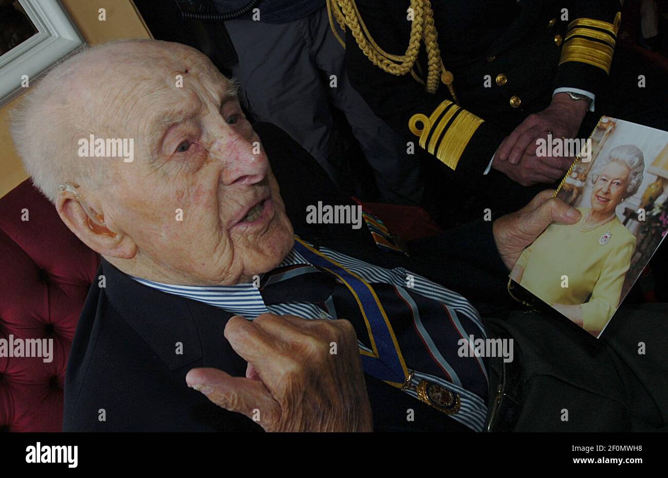 HENRY ALLINGHAM CELEBRATES HIS 111TH BIRTHDAY READING A CARD FROM THE ...
