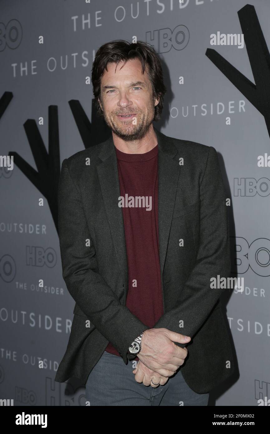 Jason Bateman walking the red carpet of HBO's "The Outsider" held at ...