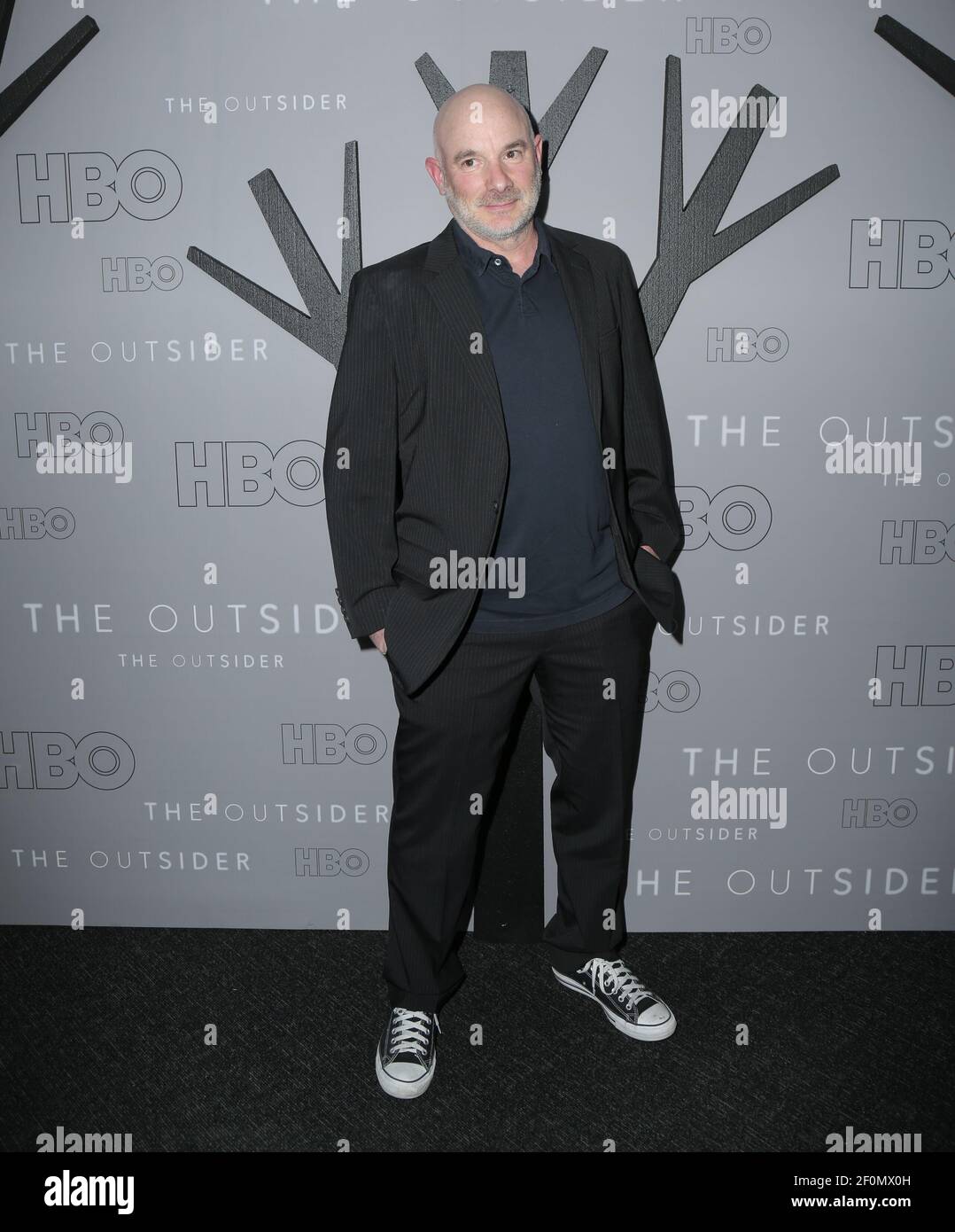 Andrew Bernstein walking the red carpet of HBO's "The Outsider" held at ...