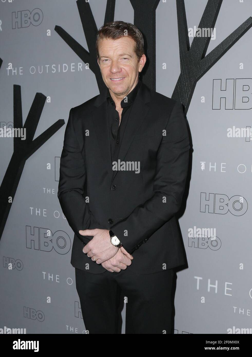 Max Beesley walking the red carpet of HBO's "The Outsider" held at DGA ...