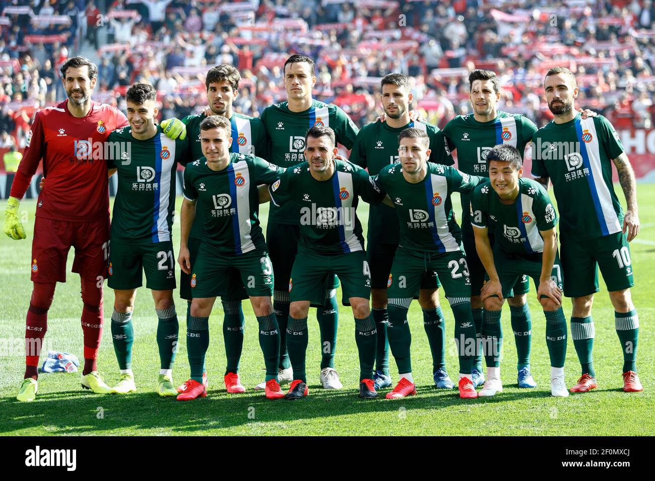 RCD Espanyol line up during the match Sevilla FC v RCD Espanyol, of ...
