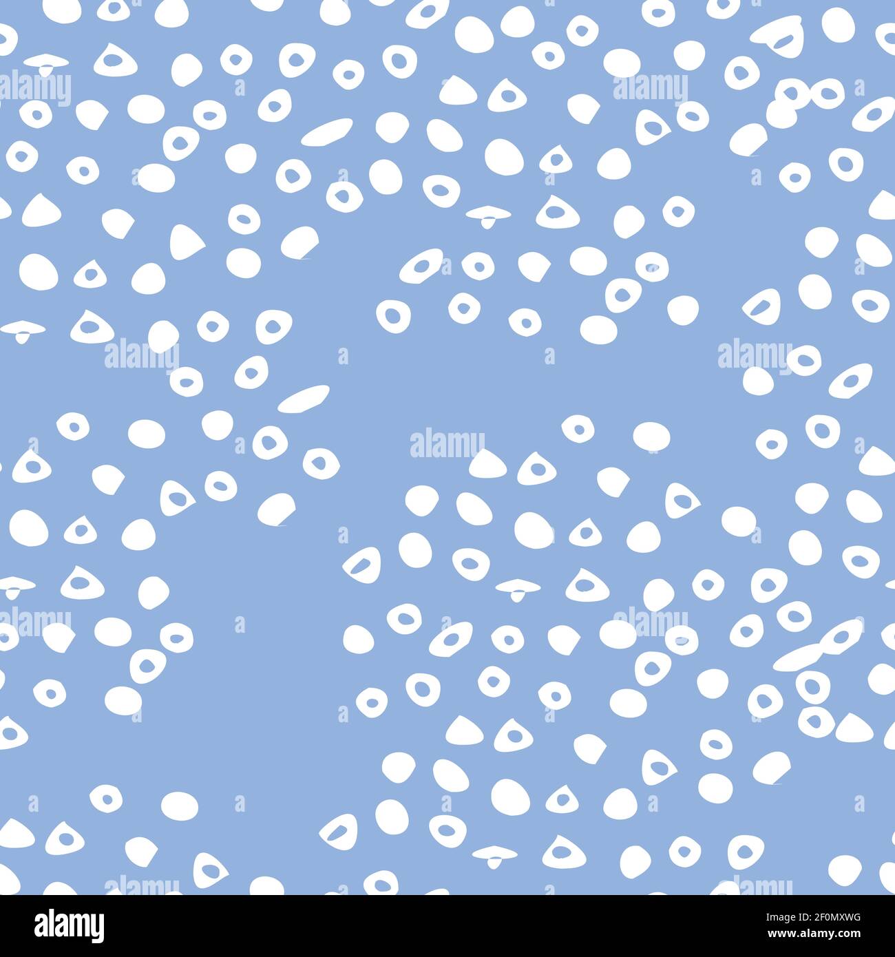 Seamless vector pattern with white dots on blue background. Simple ...