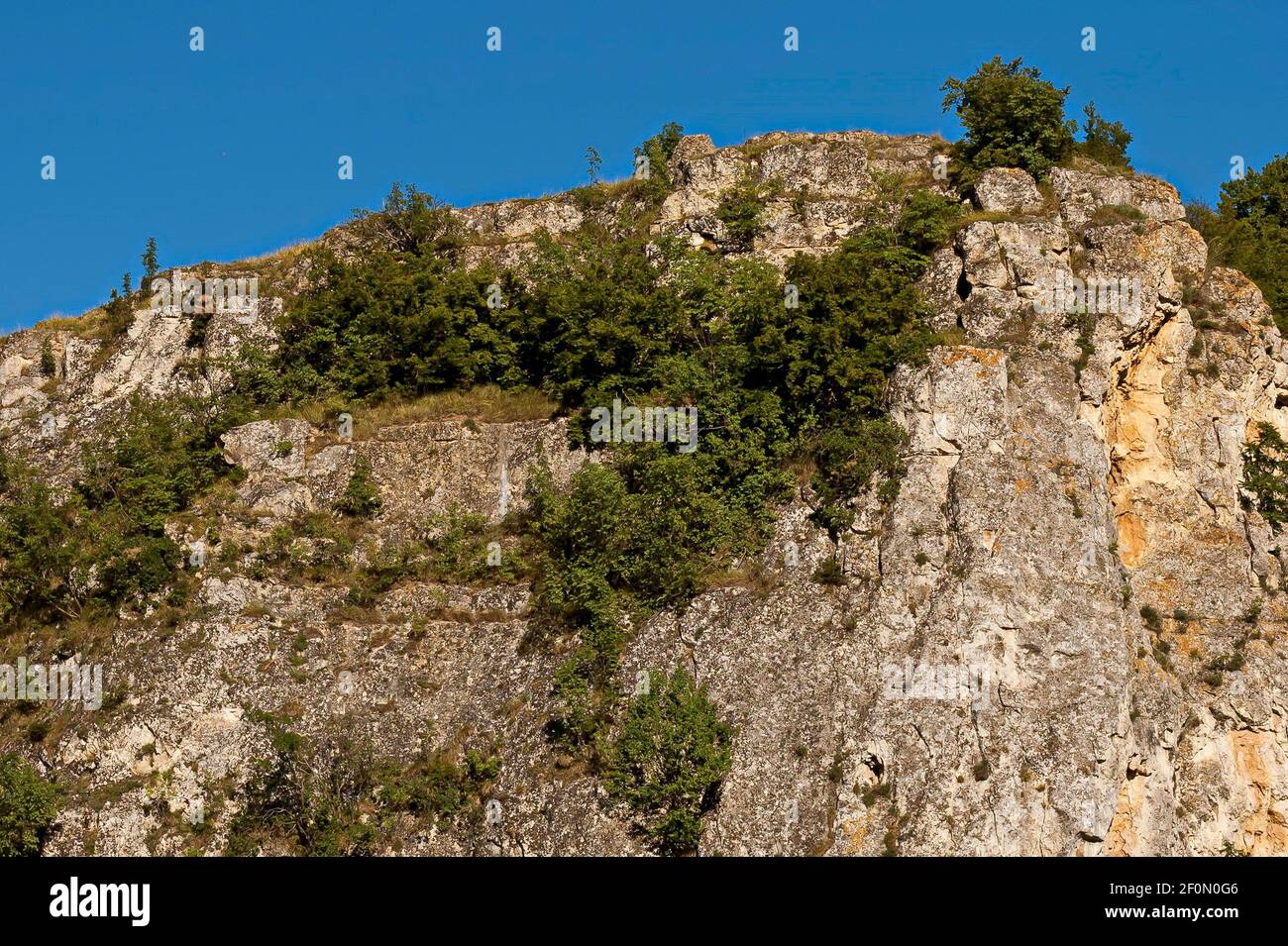 Panorama from the area of Rusenski Lom Nature Park with high vertical ...