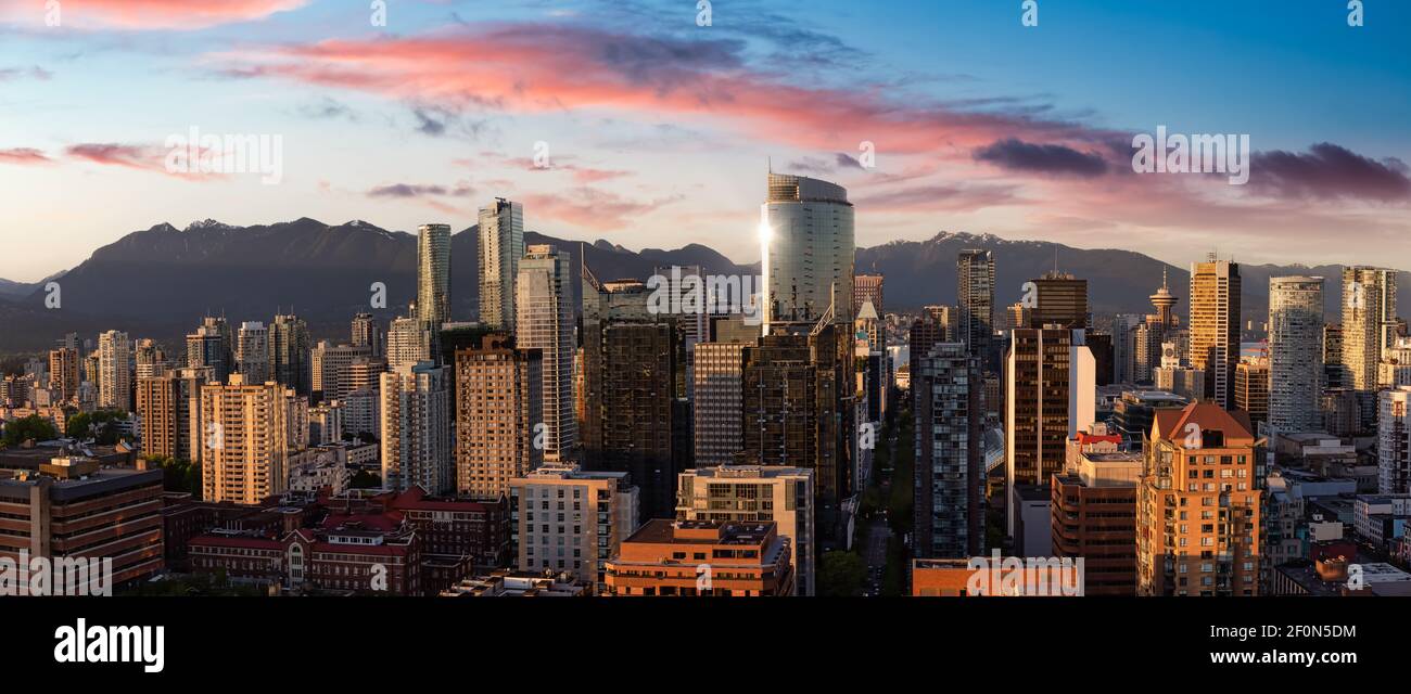 Aerial panoramic view of a beautiful modern city Stock Photo - Alamy