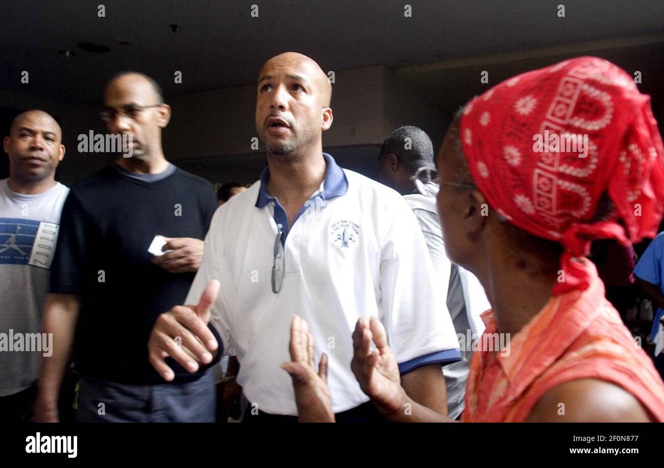 31st August, 2005. Mayor Ray Nagin takes some heat from an angry ...