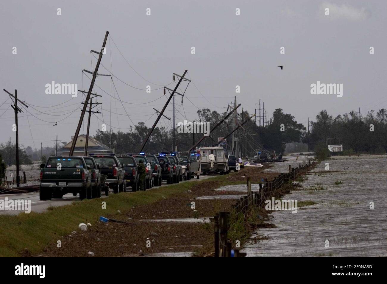 24 Sept 2005 - LA - Hurricane Rita, rte 27, Louisiana where the storm ...