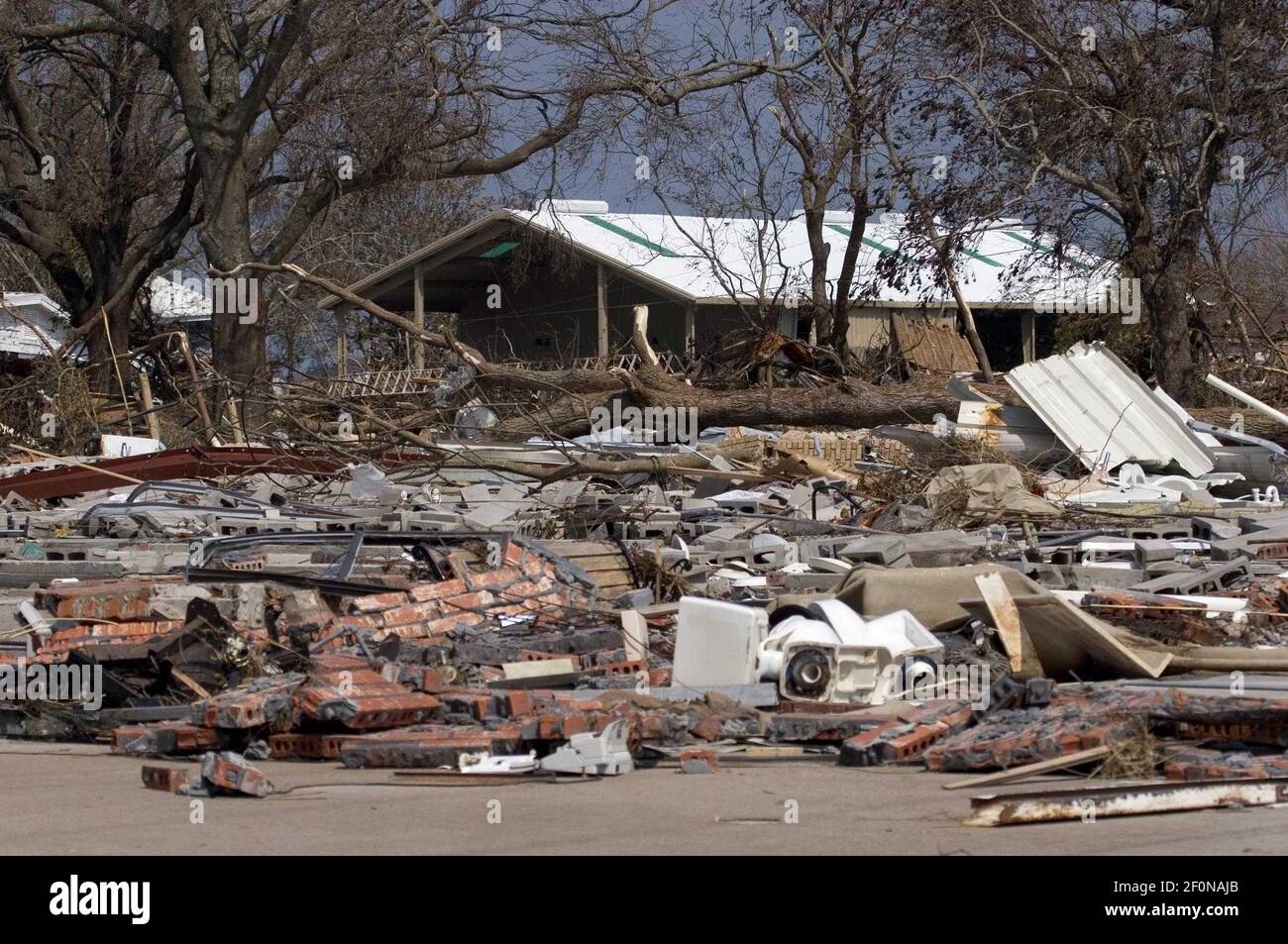 26 Sept 2005 - Cameron, Louisiana - The destroyed remains of downtown ...