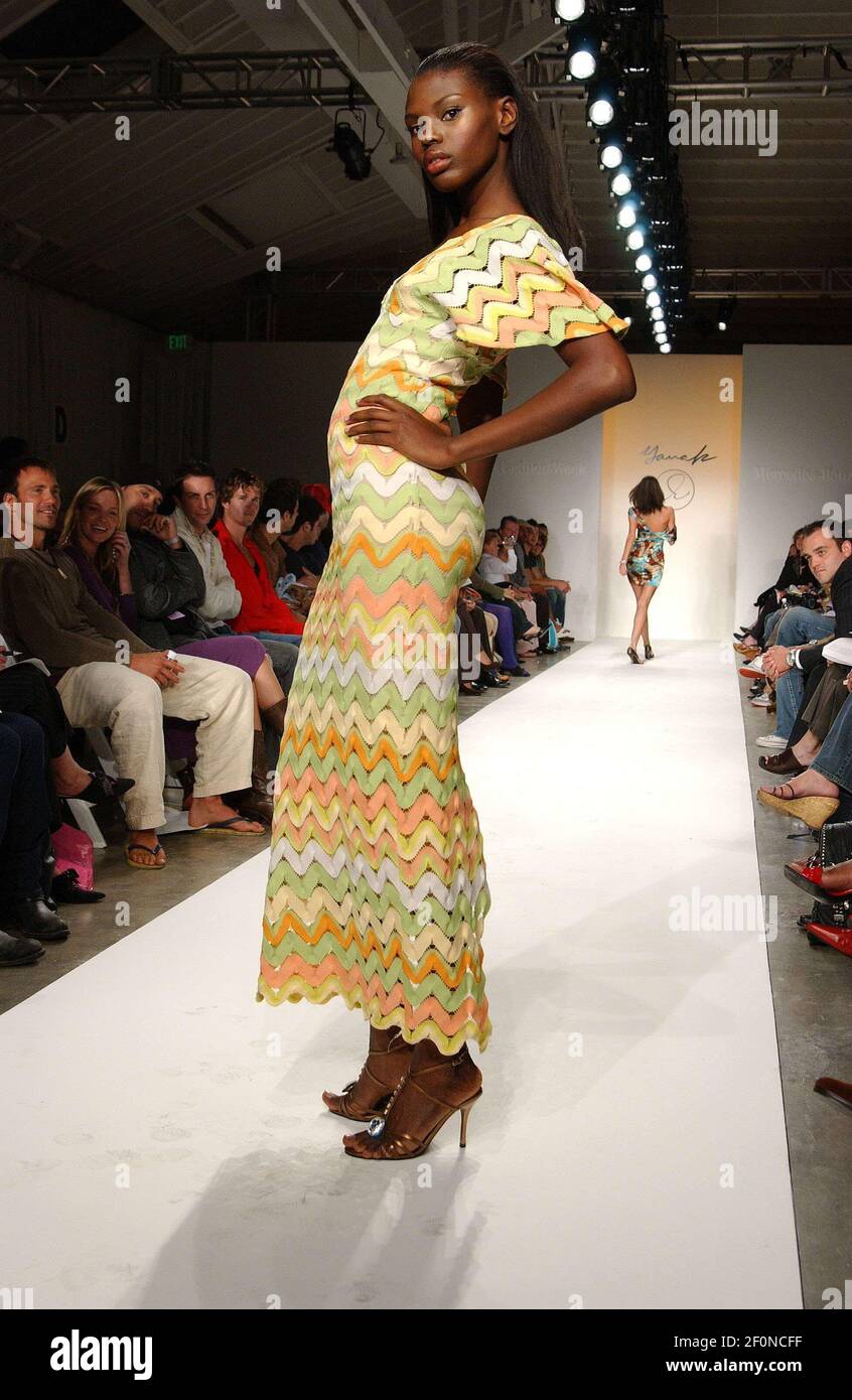 19 October 2005 - Culver City, California - A model walks the runway at ...