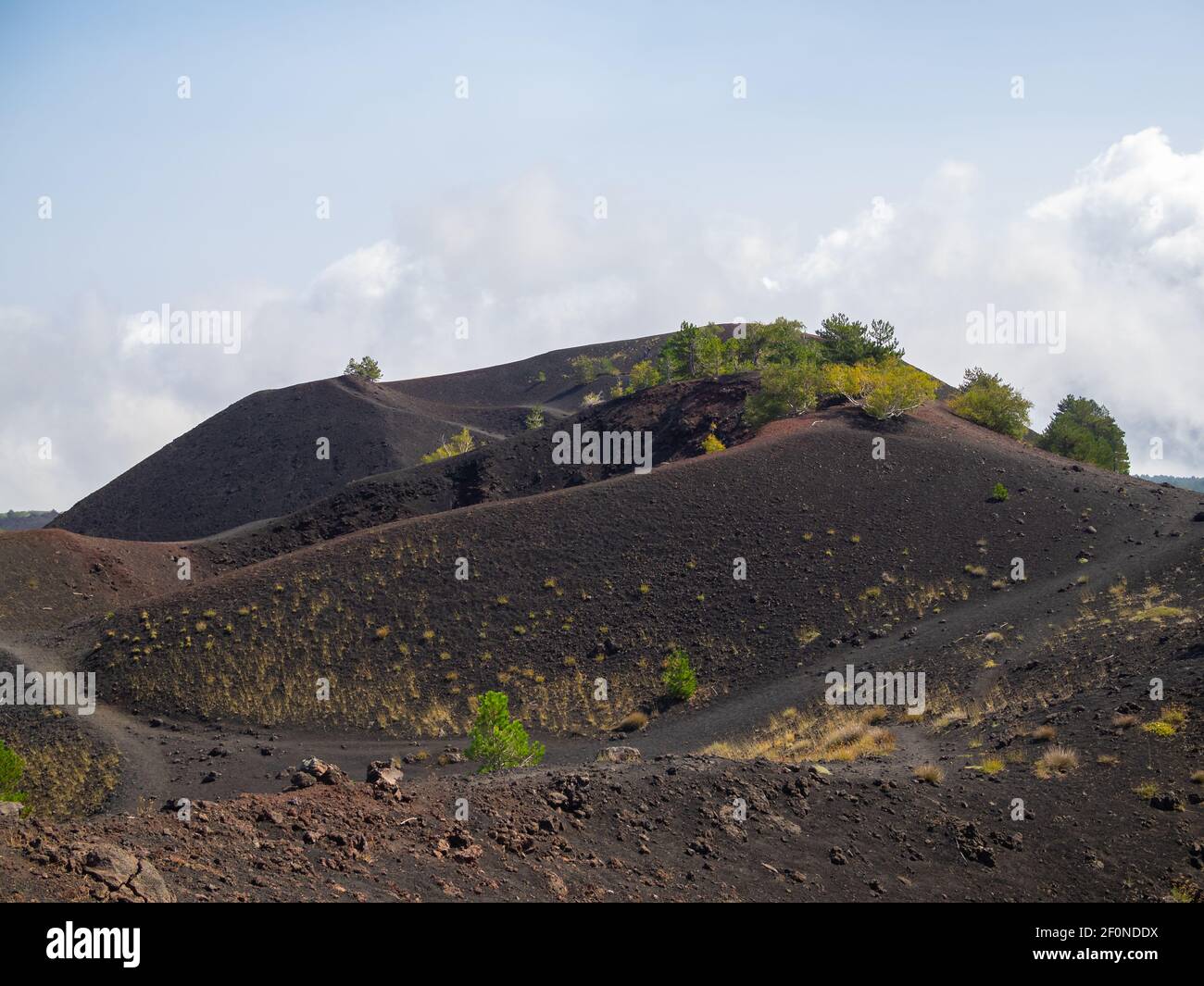 Volcanic rock landscape of Mount Etna Stock Photo - Alamy