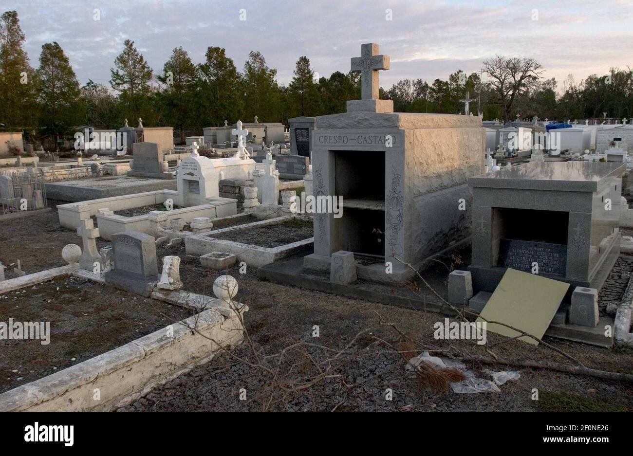 3 November 2005 - New Orleans, LA - An empty tomb at the Terre Aux ...