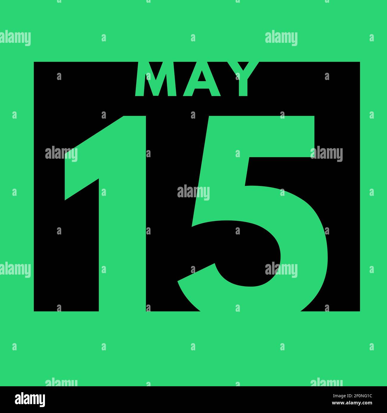 May 15 . flat modern daily calendar icon .date ,day, month .calendar ...