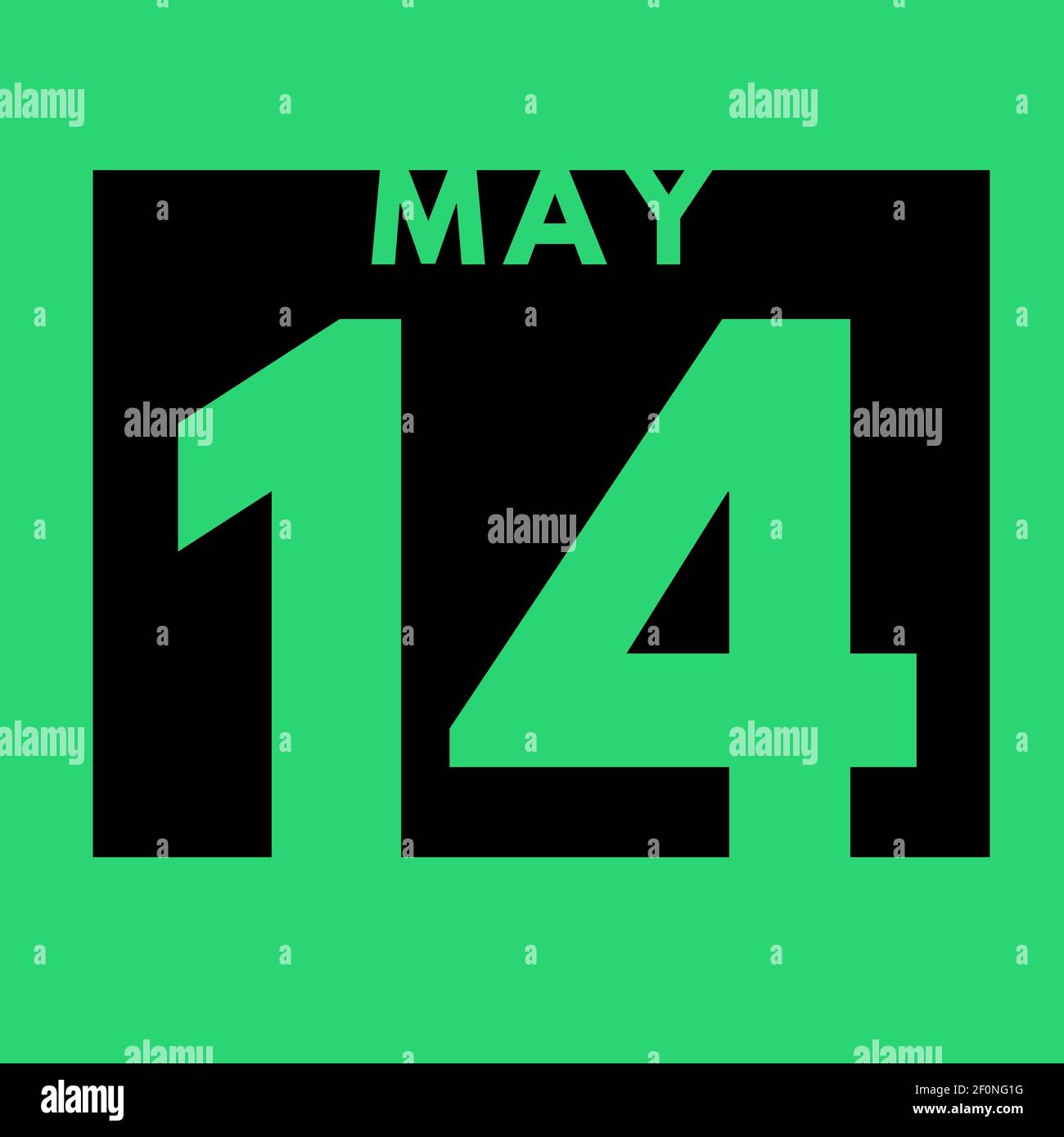 May 14 . flat modern daily calendar icon .date ,day, month .calendar ...