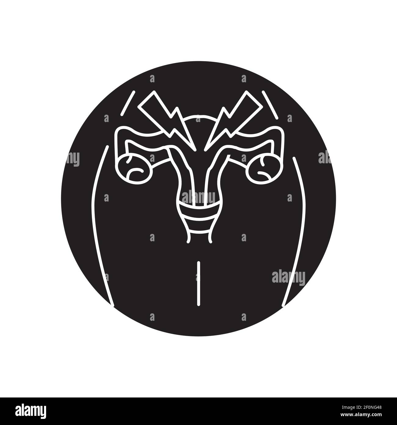 Reproductive system diseases black glyph icon. Pictogram for web page ...