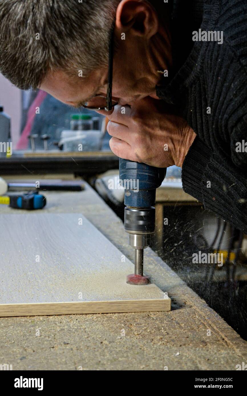 Man pneumatic drill hi-res stock photography and images - Alamy