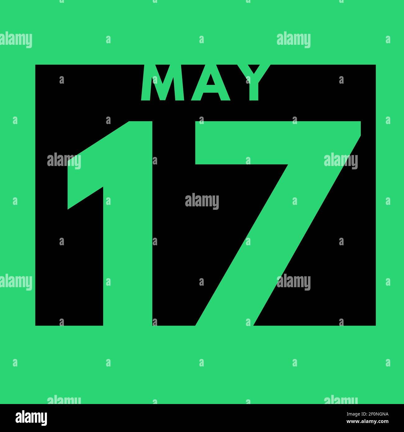 May 17 . flat modern daily calendar icon .date ,day, month .calendar ...