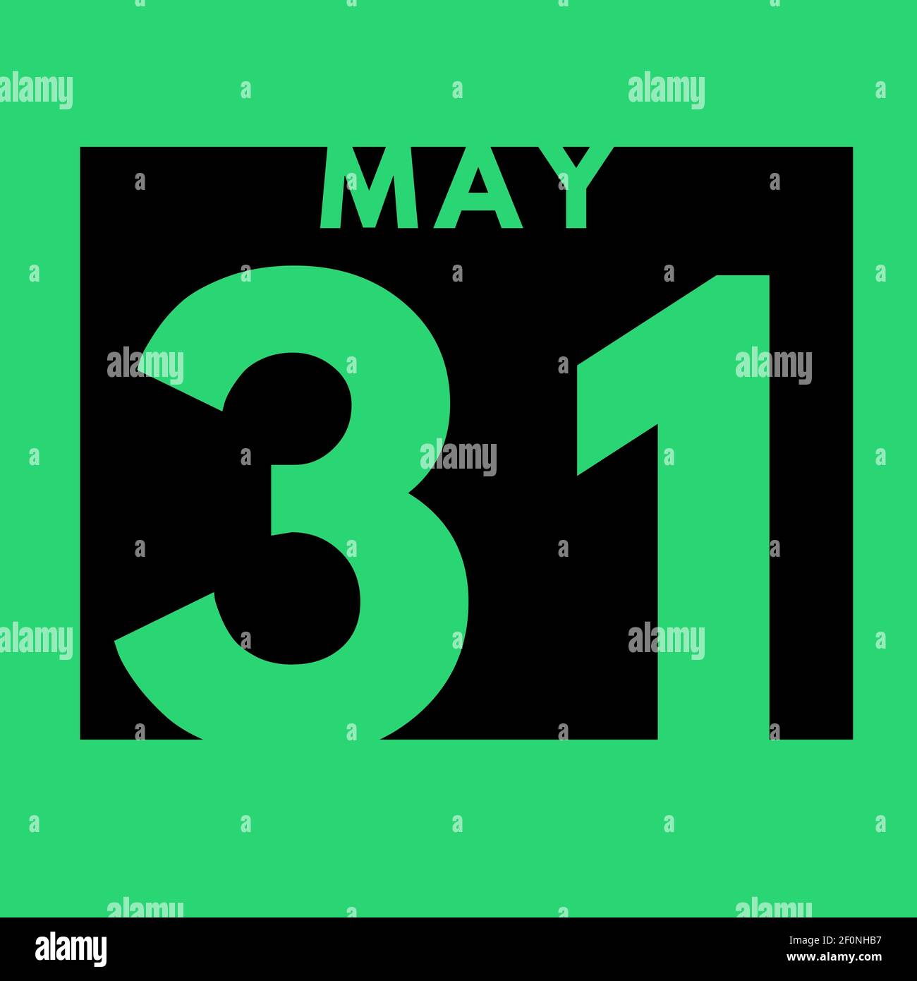 May 31 . flat modern daily calendar icon .date ,day, month .calendar ...