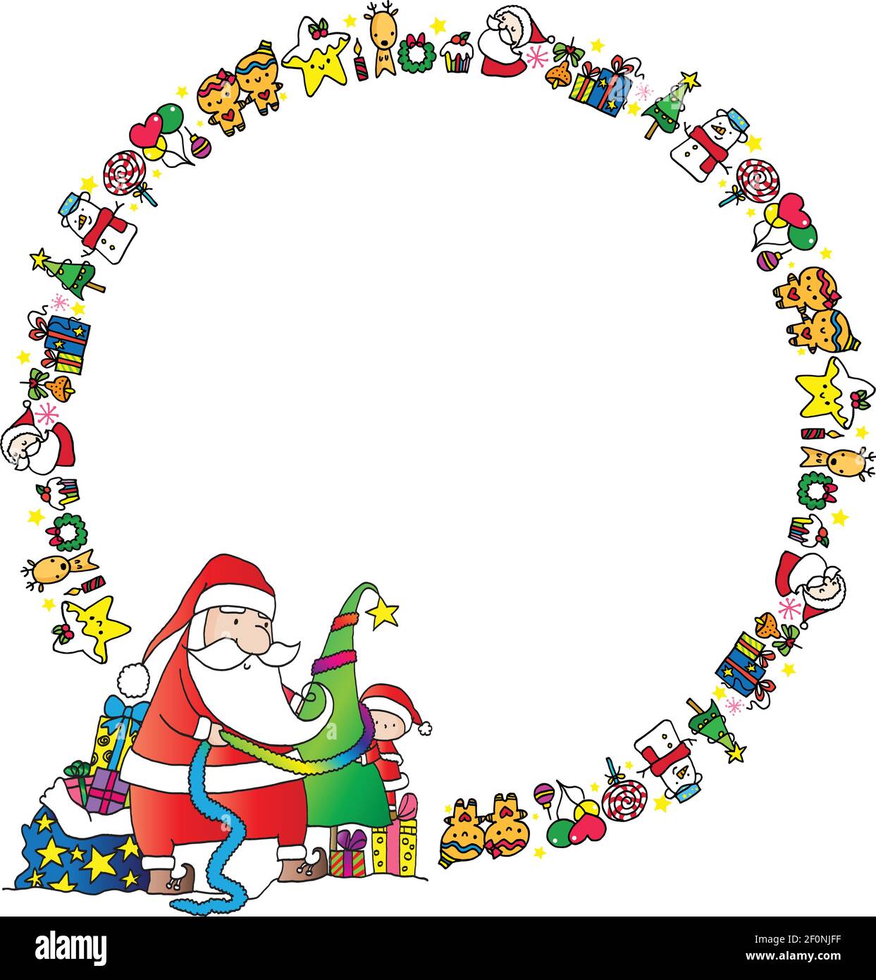 vector drawing Santa Claus Stock Vector Image & Art - Alamy