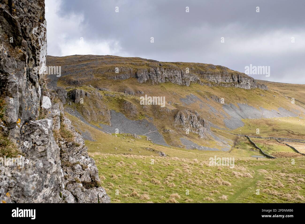 Attermire Scar, near Settle in the Yorkshire Dales , England Stock ...