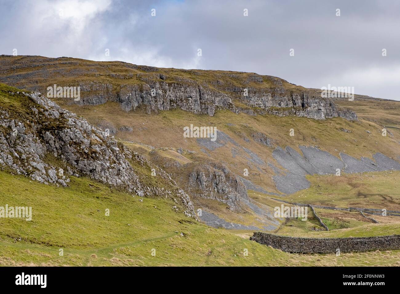 Attermire Scar, near Settle in the Yorkshire Dales , England Stock ...