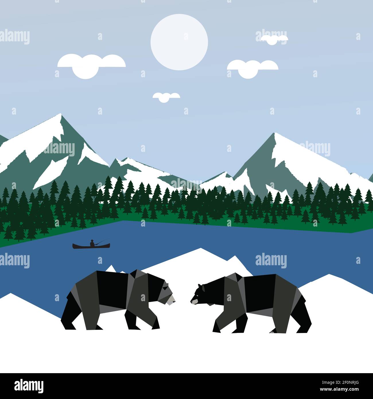 Animals that live in long, cold winters Stock Photo - Alamy