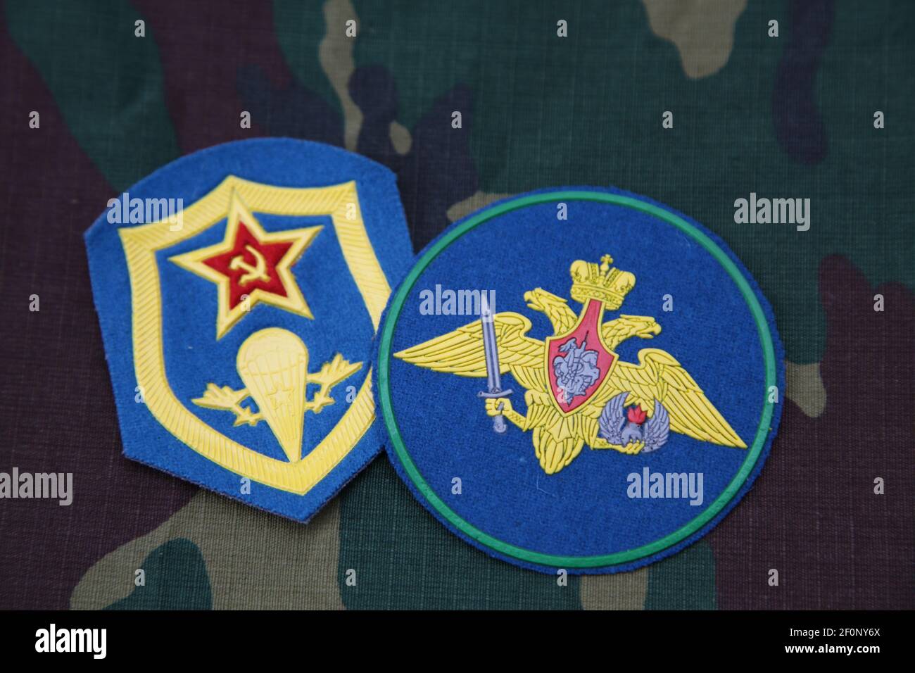 Russian army patches. Airborne troops Stock Photo - Alamy