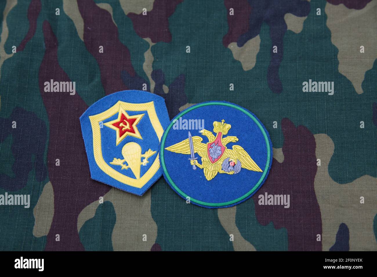 Russian army patches. Airborne troops Stock Photo - Alamy