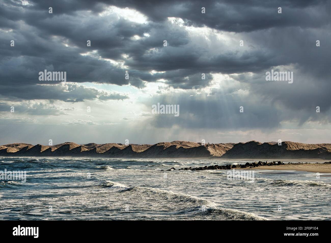 Vorupoer North sea coast in western Denmark Stock Photo - Alamy