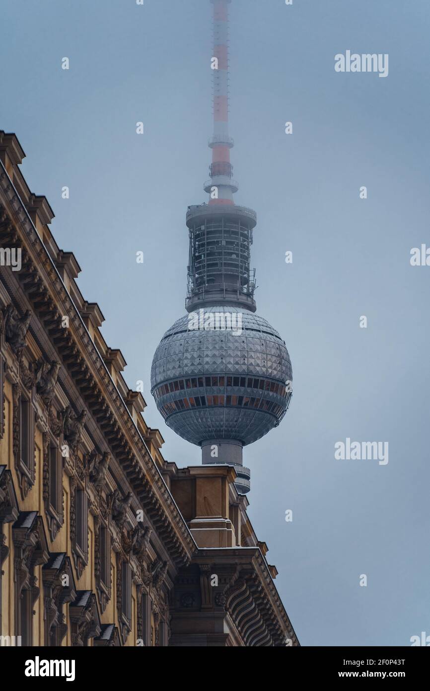 Berlin winter snow germany city center architecture hi-res stock ...