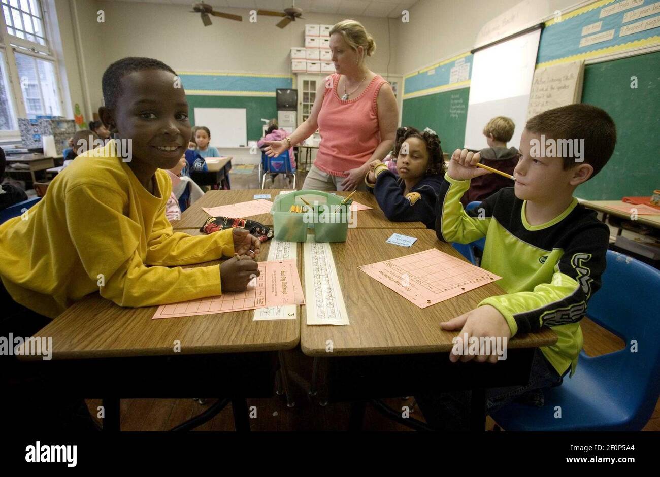 17 Jan 2005 - New Orleans, Louisiana - School re-opening. 3rd grade ...