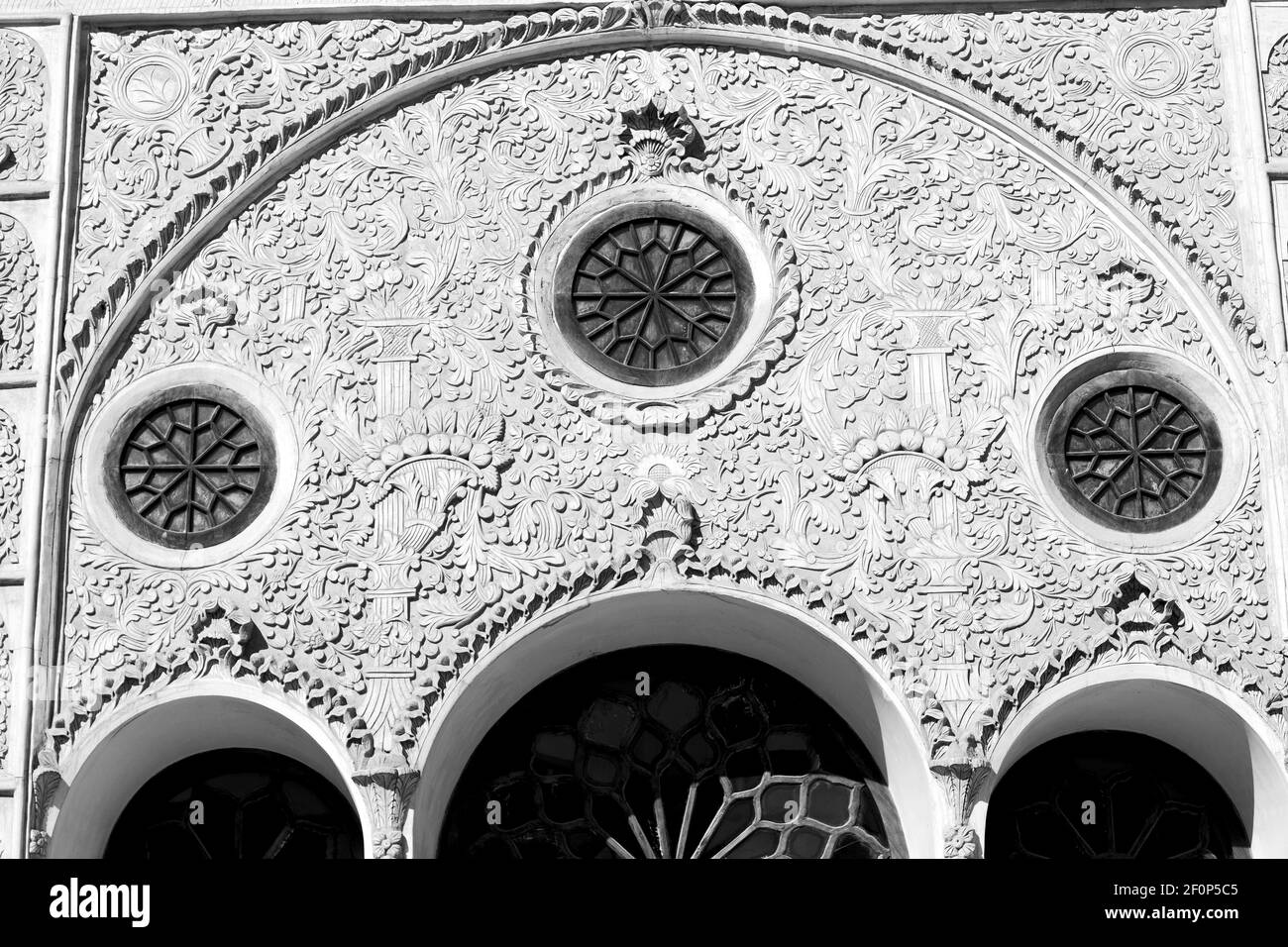 In iran the old architecture window Stock Photo - Alamy