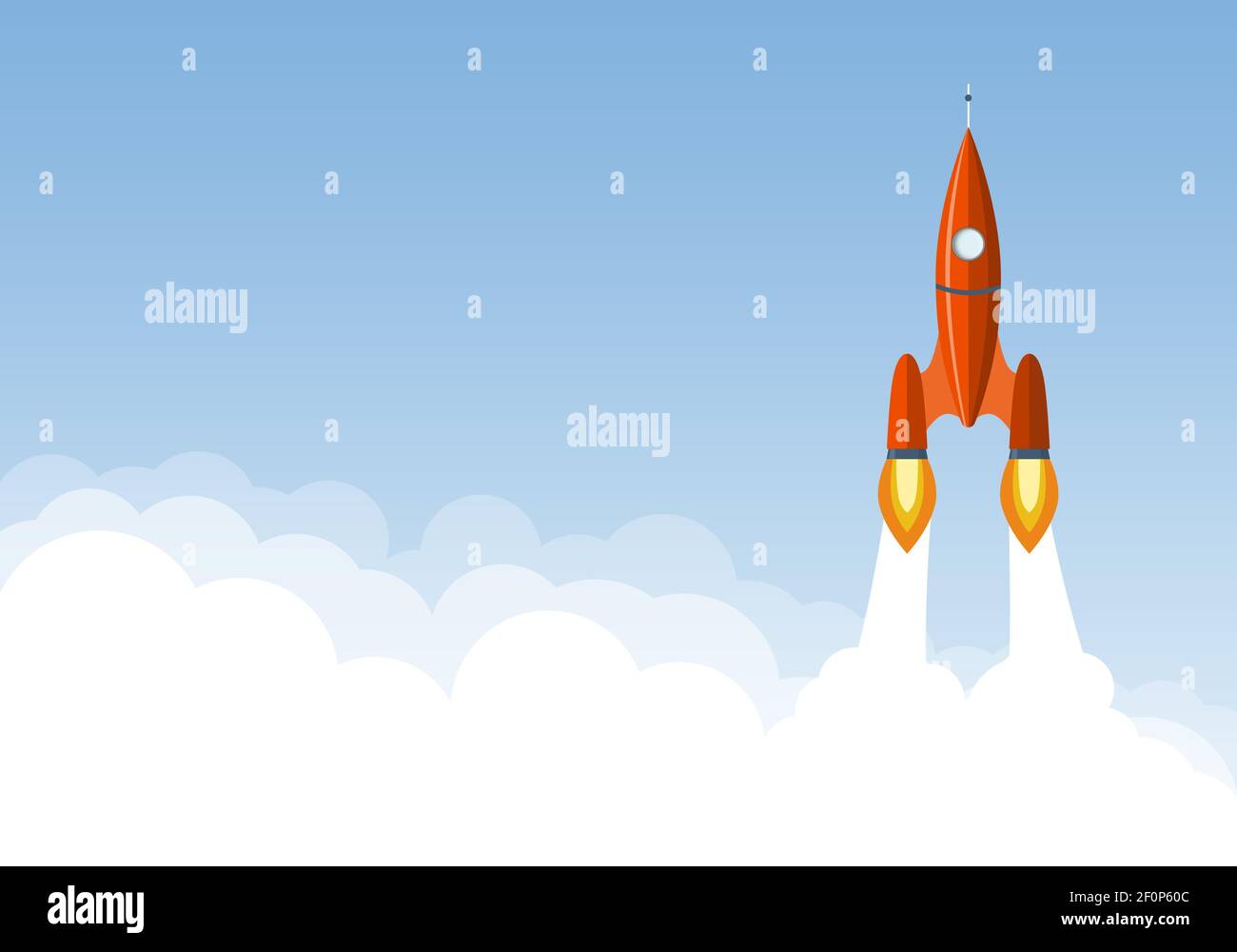 Rocket takes off into outer space Stock Photo - Alamy