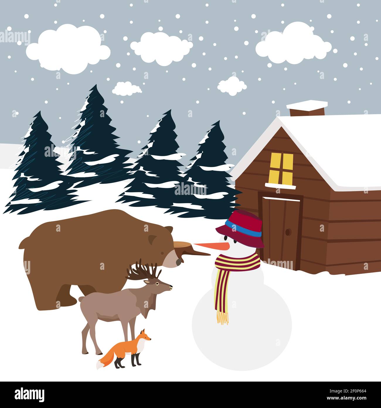 Animals that live in long, cold winters Stock Photo - Alamy