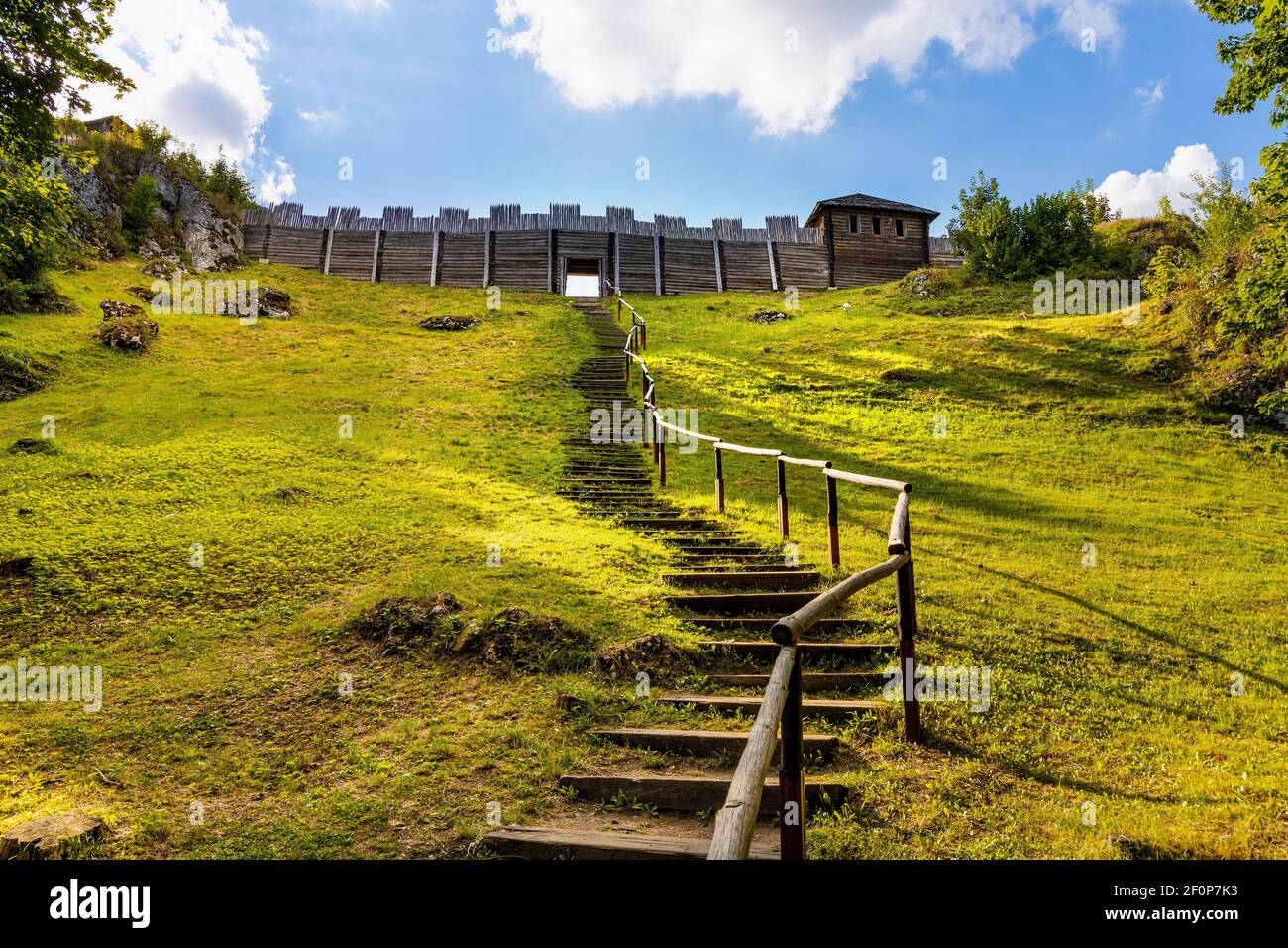 Podzamcze, Poland - August 25, 2020: Medieval Gora Birow Mountain royal ...